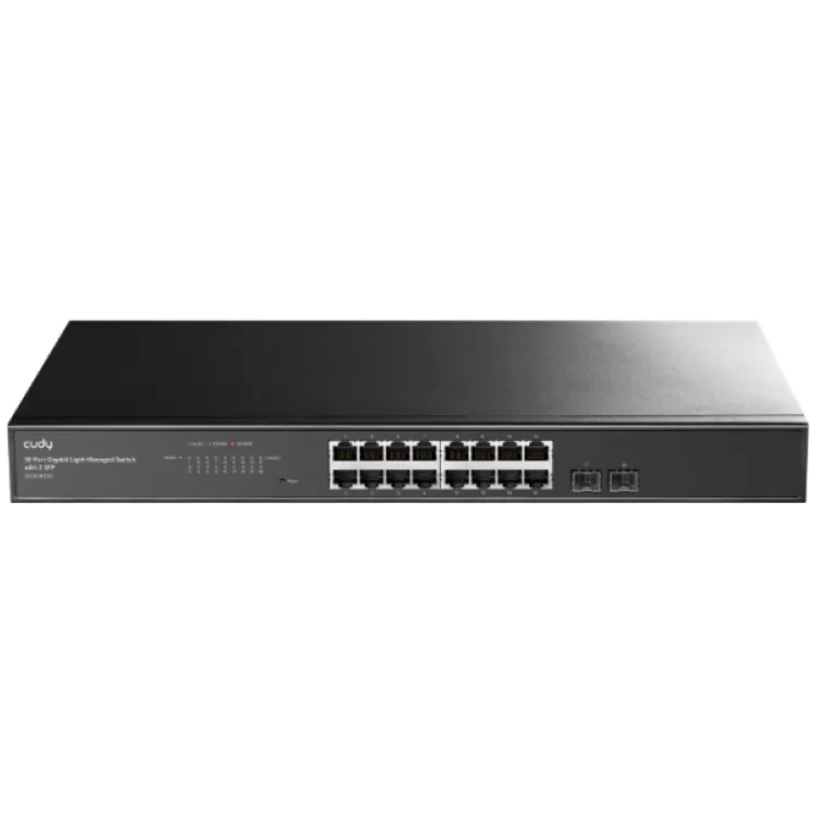 Cudy GS1016ES2,16-Port Gigabit Light-Managed Switch with 2 SFP,10/100/1000 Mbps