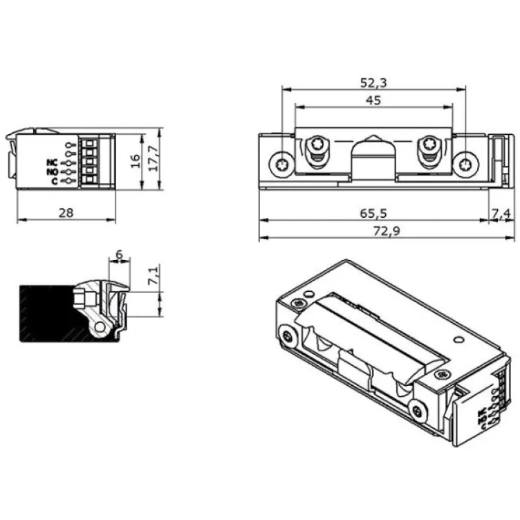 Elektricni prihvatnik O&C 5u 6x10 9-24v ac/dc MS 3436