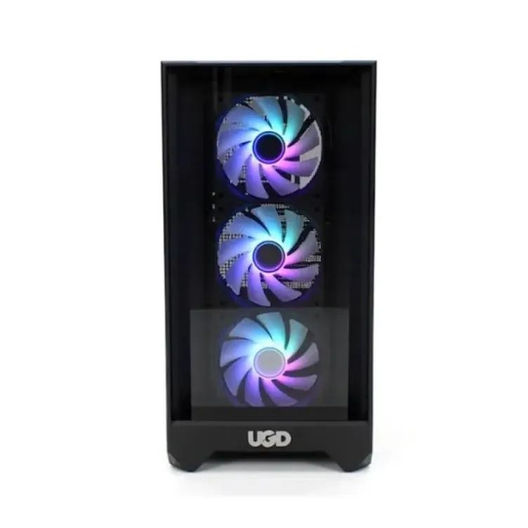 Kuciste Titan 2314, ATX, providna stranica, ugradjena 4xRGB kulera, Crno
