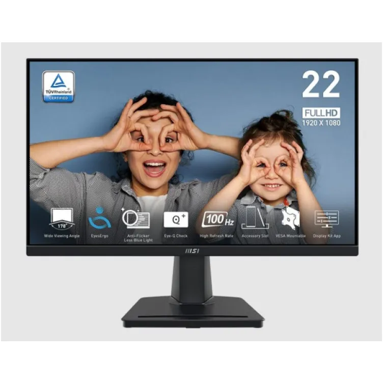 Monitor 22 MSI PRO MP225V FHD VA 100Hz 1 ms HDMI/VGA