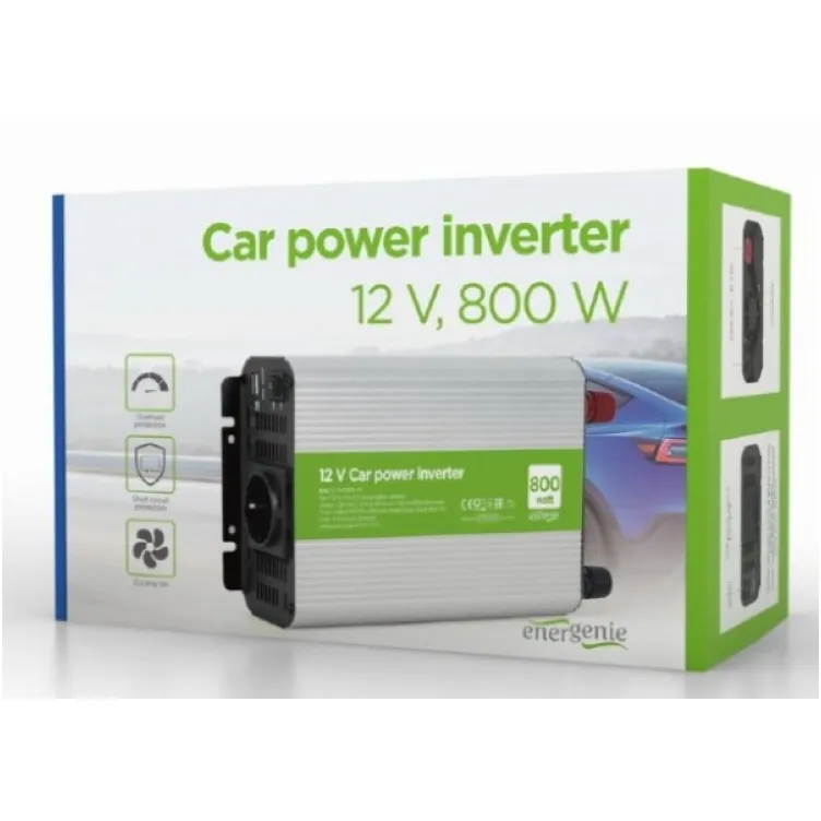 EG-PWC800-01 Gembird 12V Auto inverter DC/AC 800W+USB port