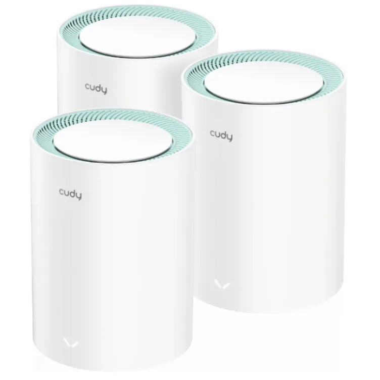 Cudy M1500 3-Pack,AX1500 Gigabit Mesh Wi-Fi 6 System,1201 Mbps + 300 Mbps Wi-Fi