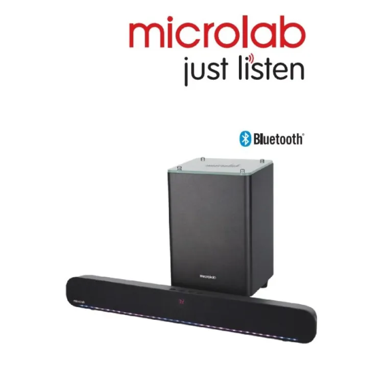 Microlab ROCKBAR500 * Soundbar + Subwoofer LED 60W, Bluetooth, Aux, Optical