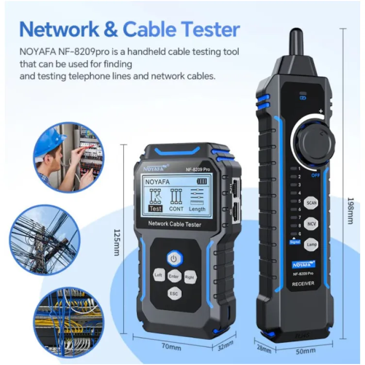 NOYAFA NF-8209 PRO Multifunkcionalni tester mreznih kablova