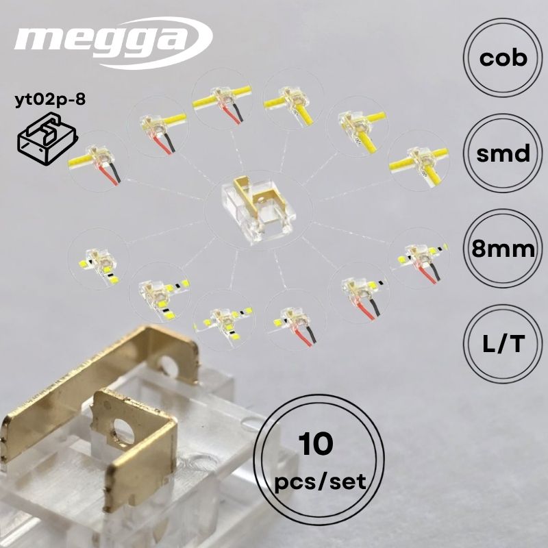 MEGGA, CONNECT YTO2P-8 COB&SMD 8 MM, 000375