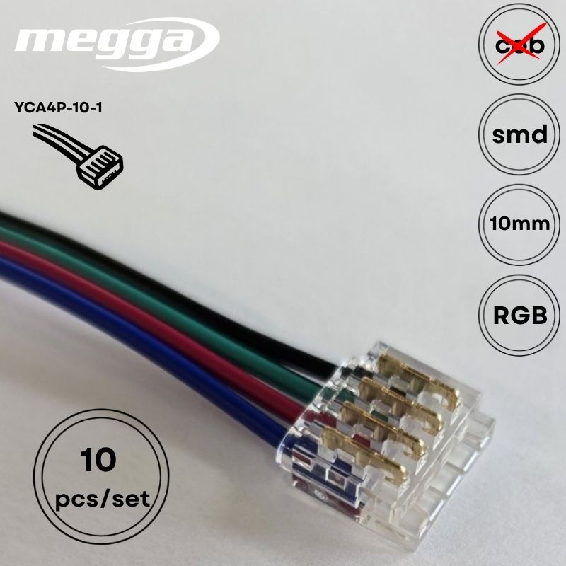 MEGGA, CONNECT YCA4P-10-1 RGB SMD 10 MM, 000452