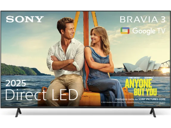 Sony Televizor K-55S35 55″ Bravia 3, LCD, Direct LED, Google TV, 60hz