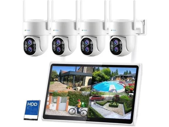 Set 4 smart kamere HD 4K + Monitor snimač BOLSET4AIKAM