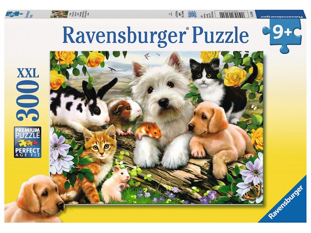 Ravensburger puzzle XXL - Životinje - Happy Animal Buddies 300 delova RA13160