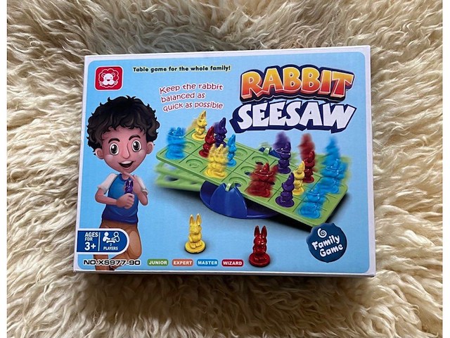Logičko edukativna igra ➡️ Rabbit Seesaw