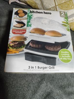 Kitchen hero 3in1 burger grill,toster, roštilj i o