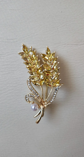 Irregular Ear Of Wheat Vintage-style nov pin broš