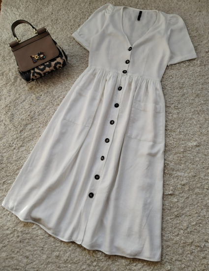    ZARA ☆ lanena haljina midi ☆ 36/S ☆