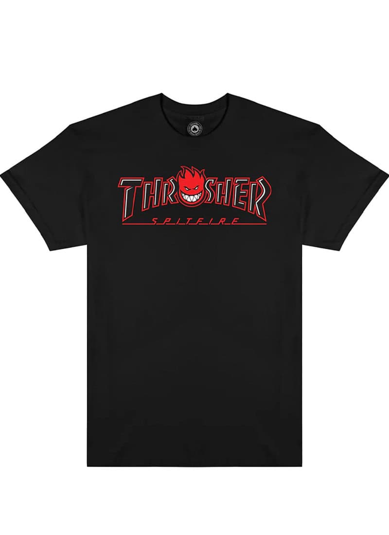 Thrasher Spitfire Big Head Outline Black