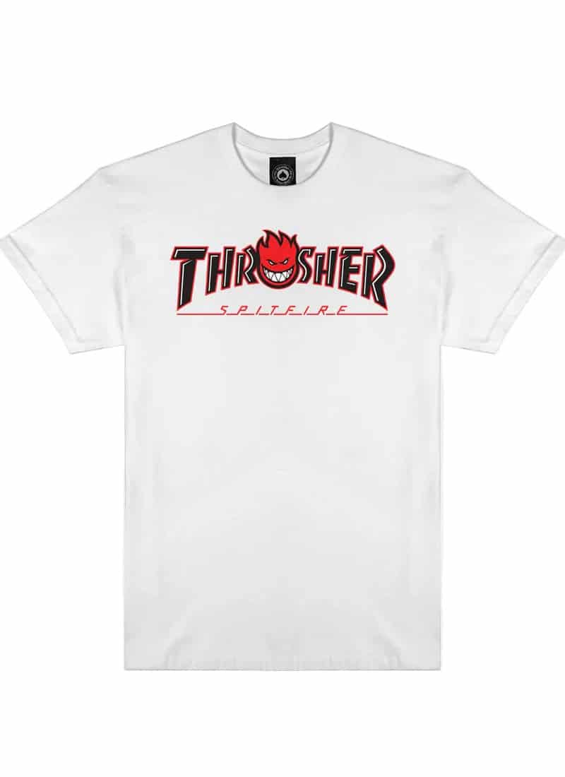 Thrasher Spitfire Big Head Outline White