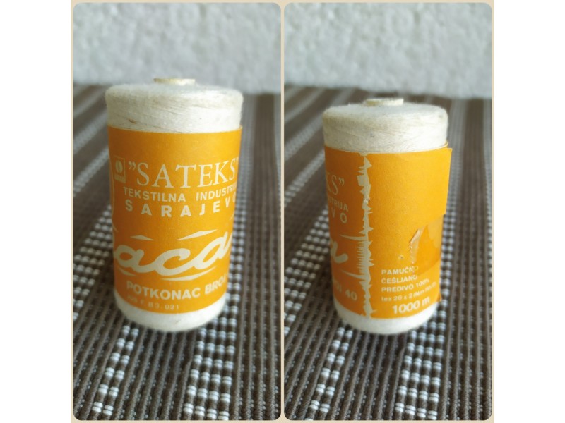 Vintage Potkonac broj 40 - "Sateks" Sarajevo