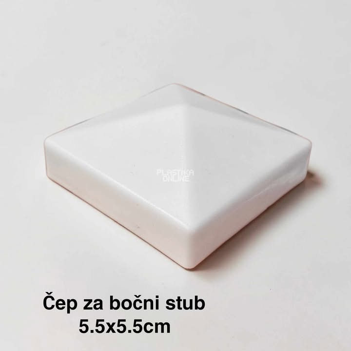 Čep za stub nosač 5.5 cm bela