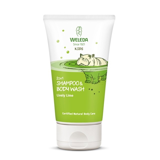 WELEDA KIDS ŠAMPON I GEL ZA TUŠIRANJE 2 U 1 LIMETA 150ML