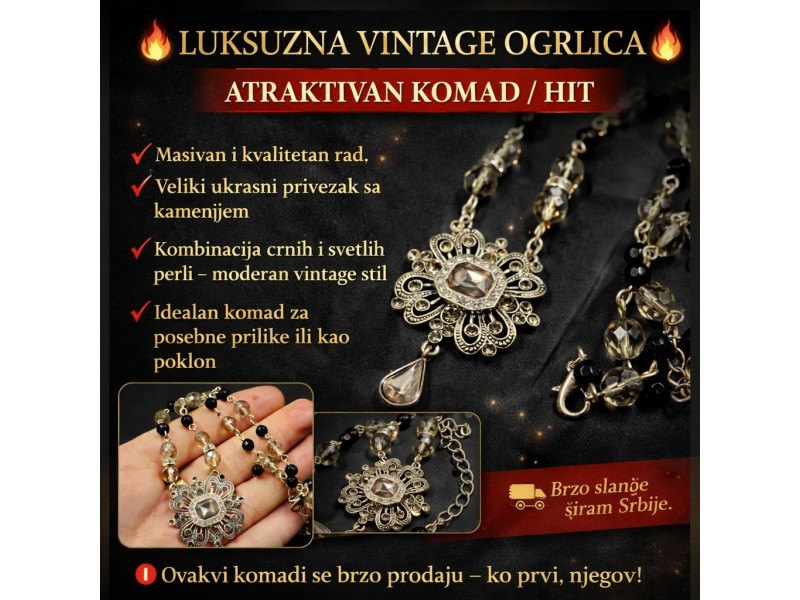 LUKSUZNA VINTAGE OGRLICA – ATRAKTIVAN KOMAD