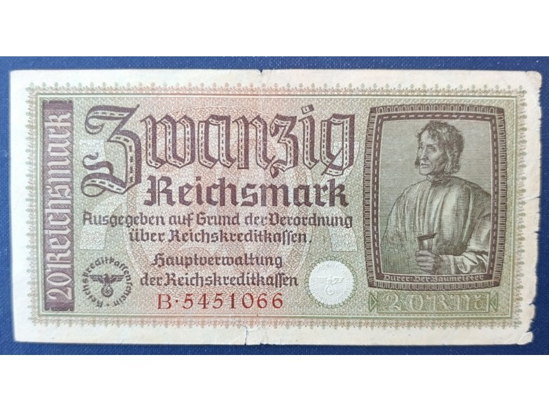 Nemacka - 20 maraka - 1940