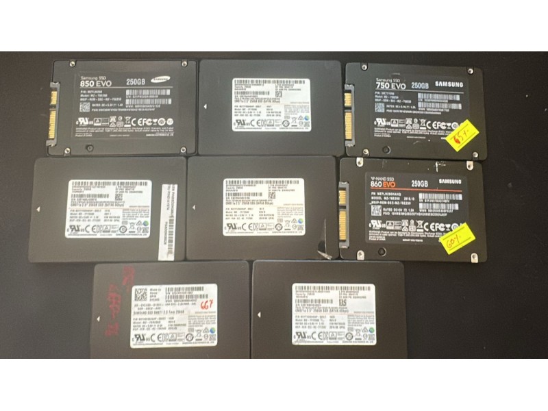 8 x 250 256 GB 2.5 SATA SSD Niži health