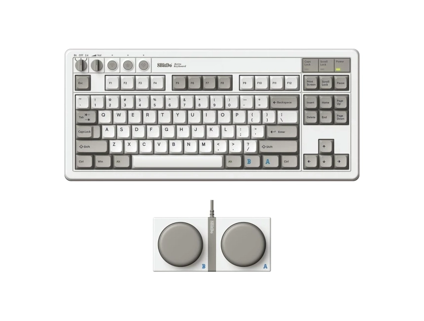Bežična tastatura 8BitDo Retro 87/mehanička/white + Dual Super Buttons
