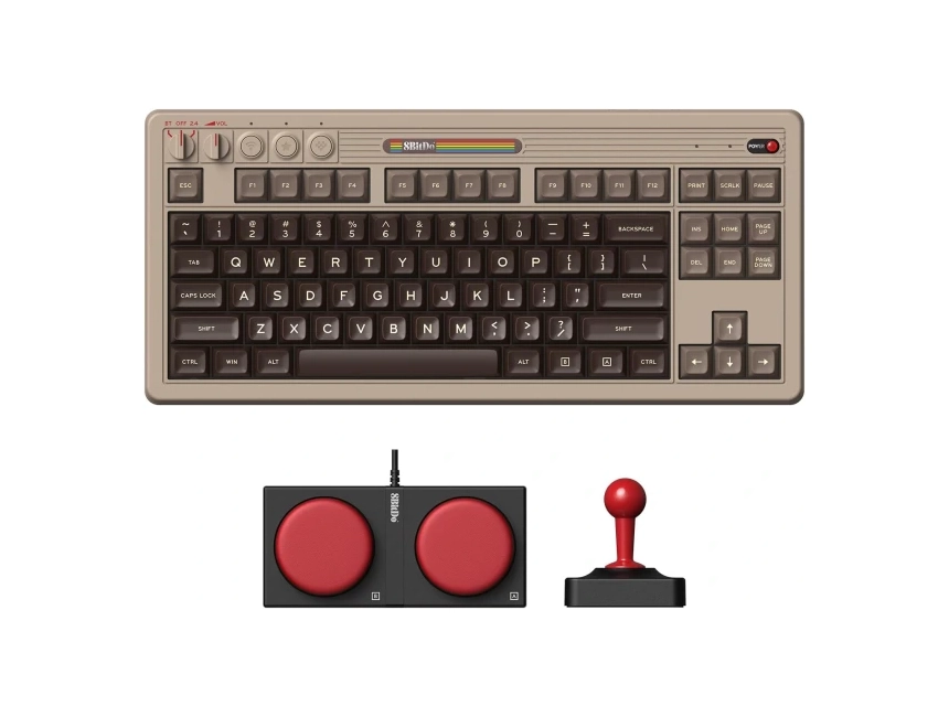 Bežična tastatura 8BitDo Retro 87/mehanička/ Commodore 64 Edition + Dual Super Buttons + Super Stick