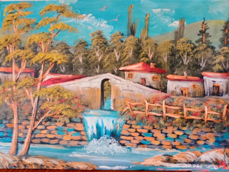 Stari most 70x50cm ulje na platnu