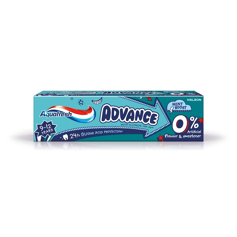 Aquafresh zp kids advance 9-12y 75ml aquafres