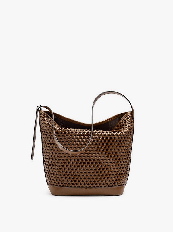 BUCKET BAG WITH BRAIDED DESIGN