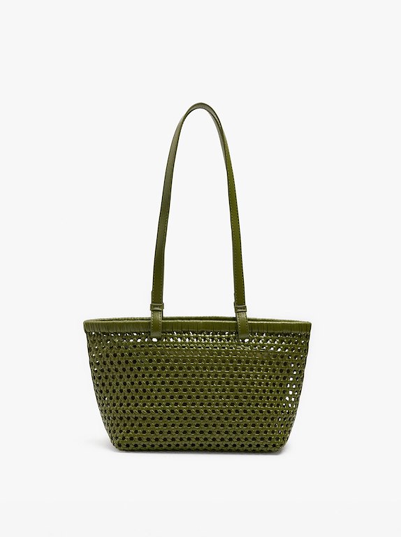 TOTE BAG WITH BRAIDED DETAIL AND REMOVABLE POUCH