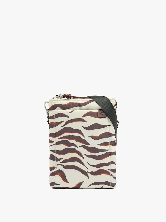 DOUBLE PRINTED NYLON CROSSBODY BAG
