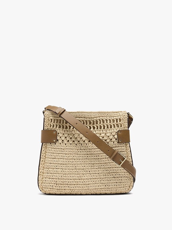 CROSSBODY BAG WITH PAPER STRAW EFFECT