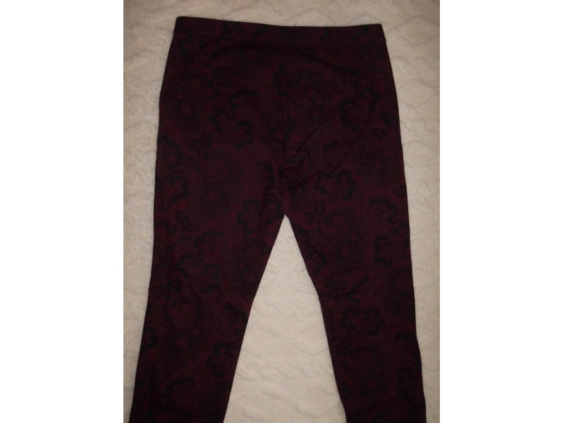 H&M - BORDO, DEZENIRANE PANTALONE vel 44