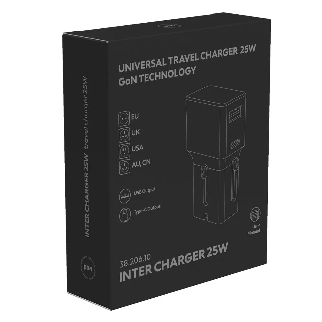 subdirectory_arrow_left INTER CHARGER 25W Univerzalni putni zidni punjač