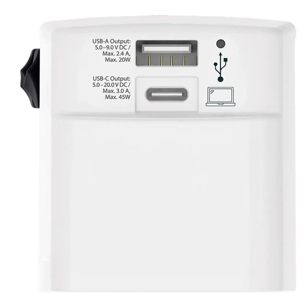 subdirectory_arrow_left WORLD USB CHARGER AC 45PD Putni multiadapter 45W