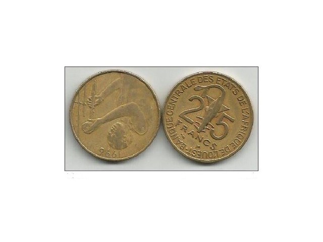 West African States 25 francs 1996.
