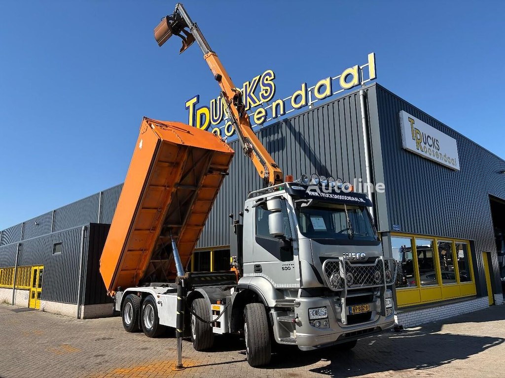 IVECO EUROTRAKKER 500 + PALFINGER EPSILON Q170 + 8X4 + TIPPER + EURO kiper