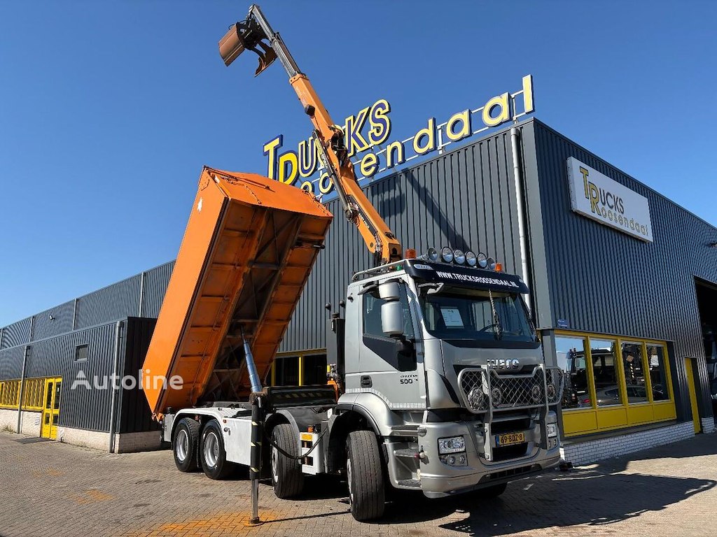 IVECO EUROTRAKKER 500 + PALFINGER EPSILON Q170 + 8X4 + TIPPER + EURO 6 kiper