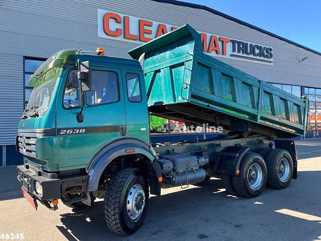 Mercedes-Benz 2638 AK V8 6x6 Manual Full steel suspension Meiller 10m³ kipper kiper