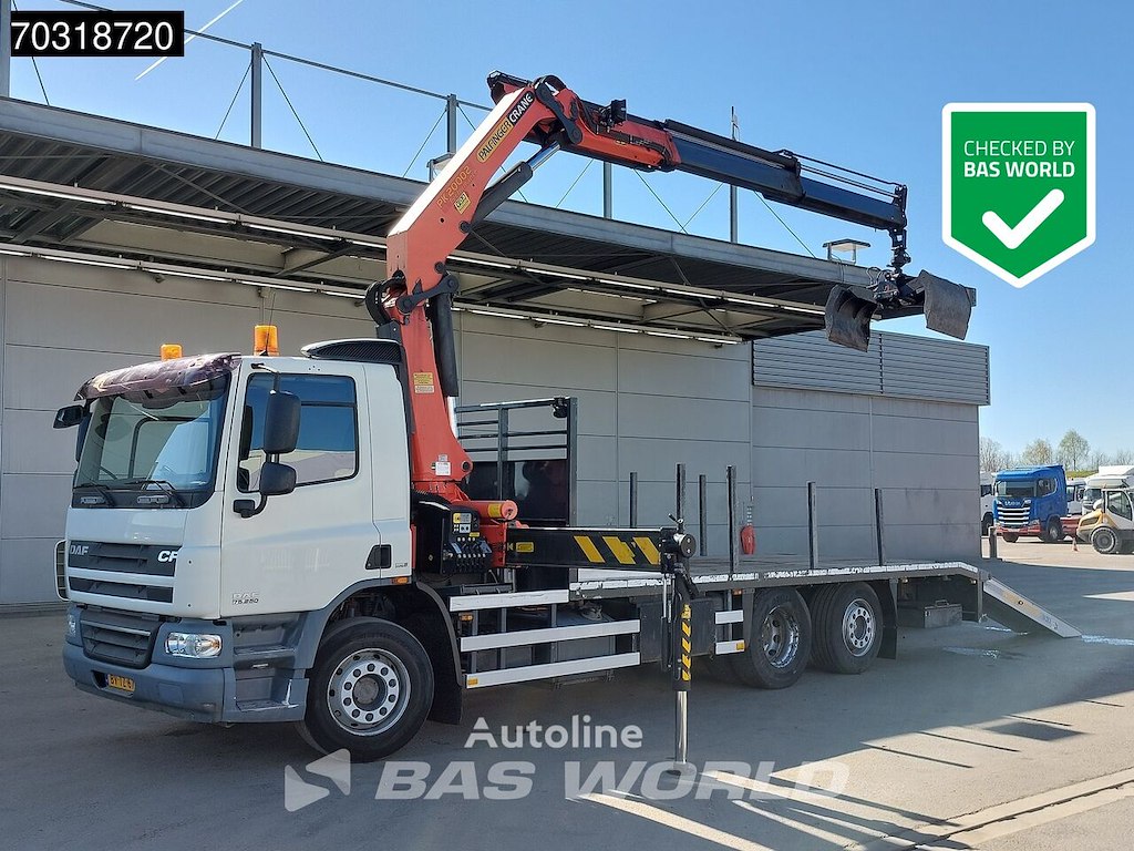 DAF CF75.250 CF 6X2 Palfinger PK20002 Remote Ramps Euro 5 kamion s ravnom platformom