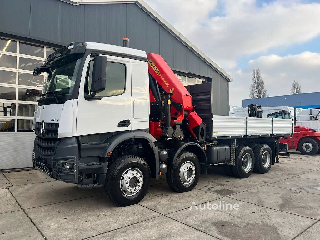 Novi Mercedes-Benz Arocs 4140 K 8x4 Crane Truck kamion s ravnom platformom