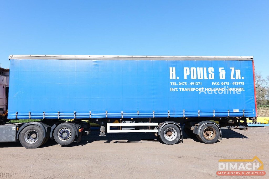 Kaessbohrer XS lift axle - steering axle - city trailer 2-axle poluprikolica sa kliznom ceradom