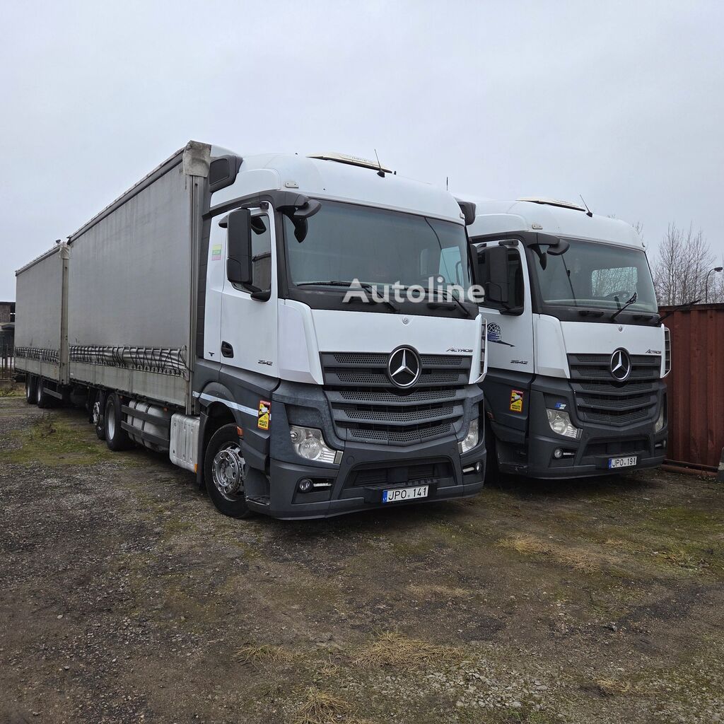 Mercedes-Benz Actros 2542 kamion sa klizna zavesa cerada + prikolica sa kliznom ceradom
