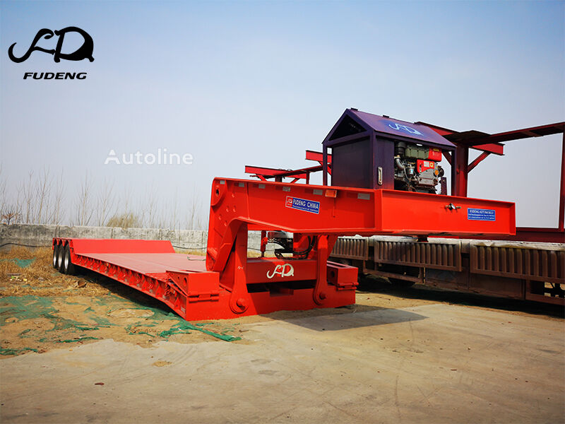 Nova Fudeng 3 Axle Hydraulic Detachable Gooseneck Lowbed Trailer poluprikolica sa niskom platformom