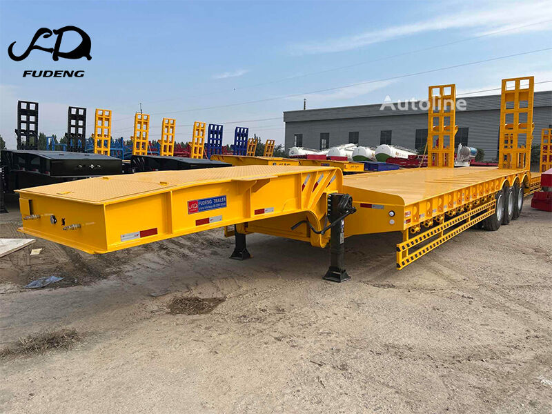Nova Fudeng 3 Axle Lowboy trailer for Mechanical Transport poluprikolica sa niskom platformom