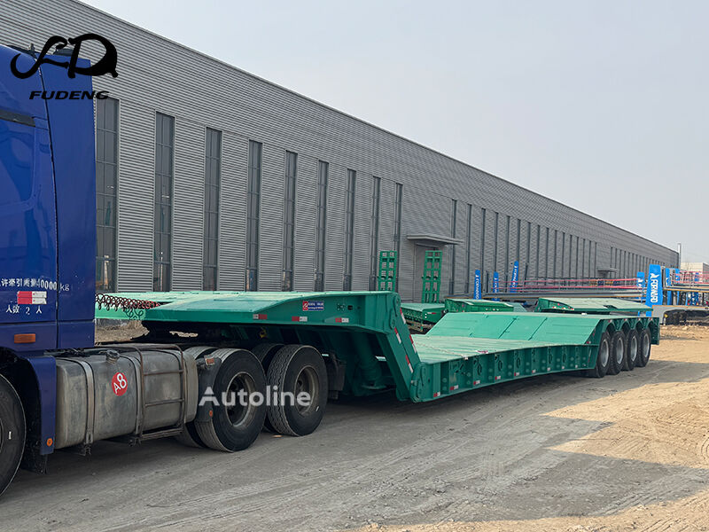 Nova Fudeng New 4 Axle 120 Ton Folding Gooseneck Lowbed Trailer poluprikolica sa niskom platformom