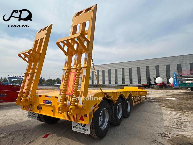 Nova Fudeng Custom 3 Axle 60ton Lowboy Trailers for sale in Tanzania poluprikolica sa niskom platformom