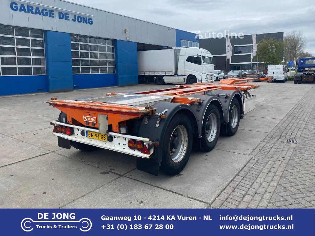 D-Tec FLEXITRAILER FT-HD-S / 3x Extendable / 1x Lift Axle poluprikolica za prevoz kontejnera