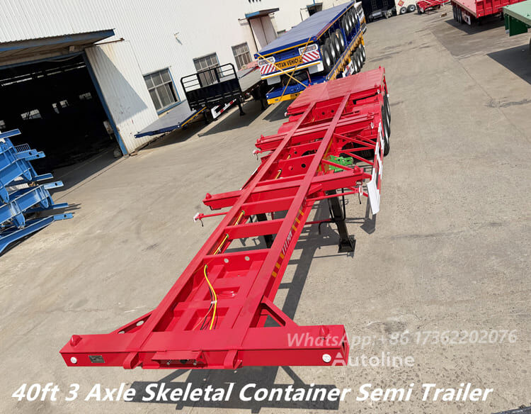 Nova Titan Skeletal Container Semi Trailer for Intermodal Transport poluprikolica za prevoz kontejnera